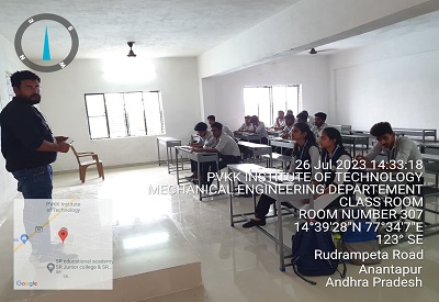 ClassRooms:MECHANICAL - PVKK Institute of Technology