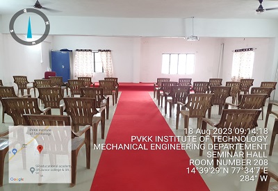 SeminarHall:MECHANICAL - PVKK Institute of Technology